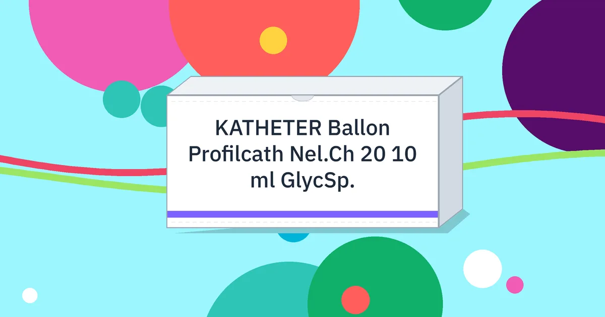 Symbolbild: Packung mit der Aufschrift KATHETER Ballon Profilcath Nel.Ch 20 10 ml GlycSp. (PZN 04903331) – Verfügbarkeit und Bezug in Apotheken in Frankfurt am Main
