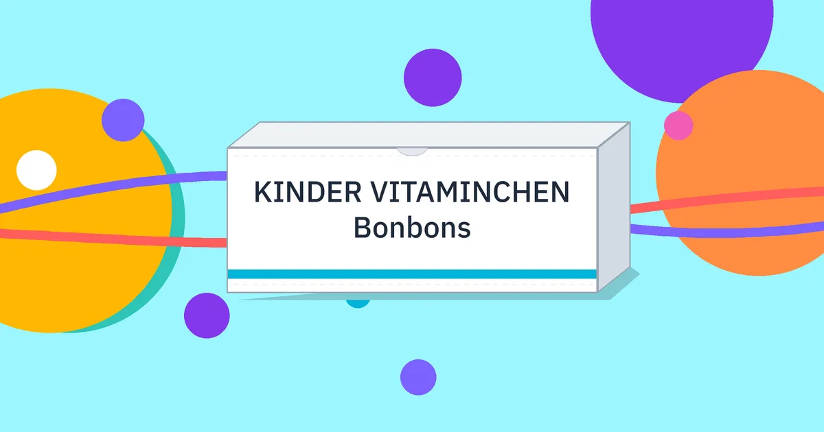 Symbolbild: Packung mit der Aufschrift KINDER VITAMINCHEN Bonbons (PZN 06705492) – Verfügbarkeit und Bezug in Apotheken in Frankfurt am Main