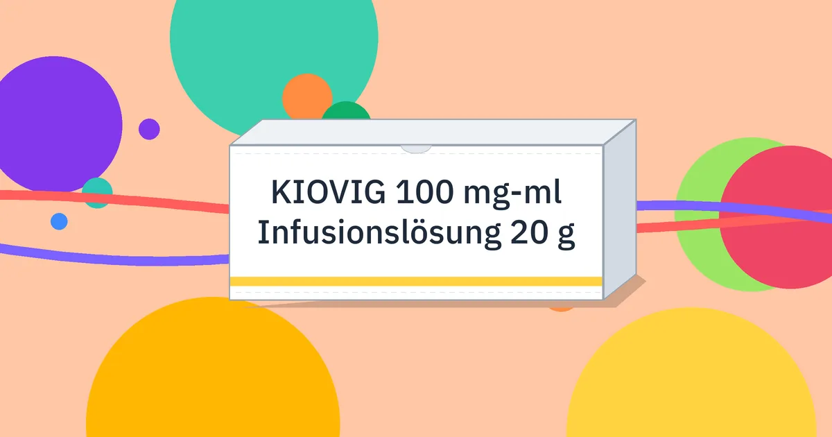 Symbolbild: Packung mit der Aufschrift KIOVIG 100 mg-ml Infusionslösung 20 g (PZN 19412449) – Verfügbarkeit und Bezug in Apotheken in Frankfurt am Main