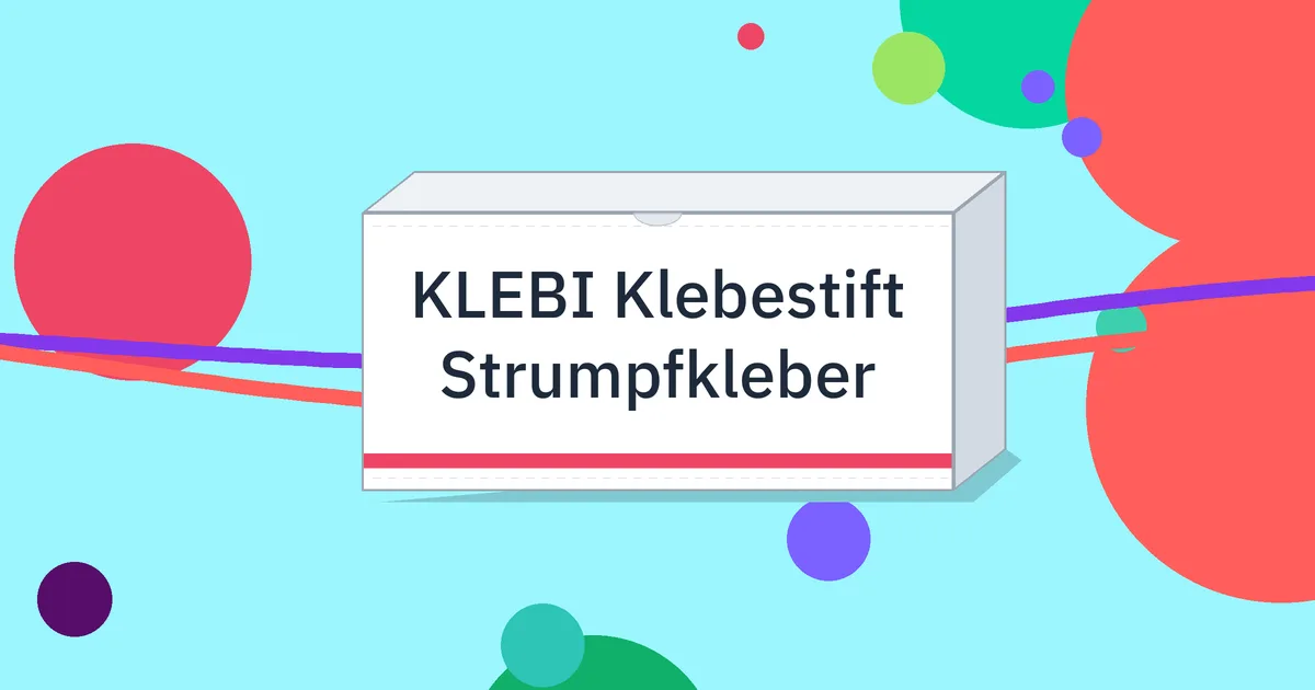 Symbolbild: Packung mit der Aufschrift KLEBI Klebestift Strumpfkleber (PZN 03318547) – Verfügbarkeit und Bezug in Apotheken in Frankfurt am Main