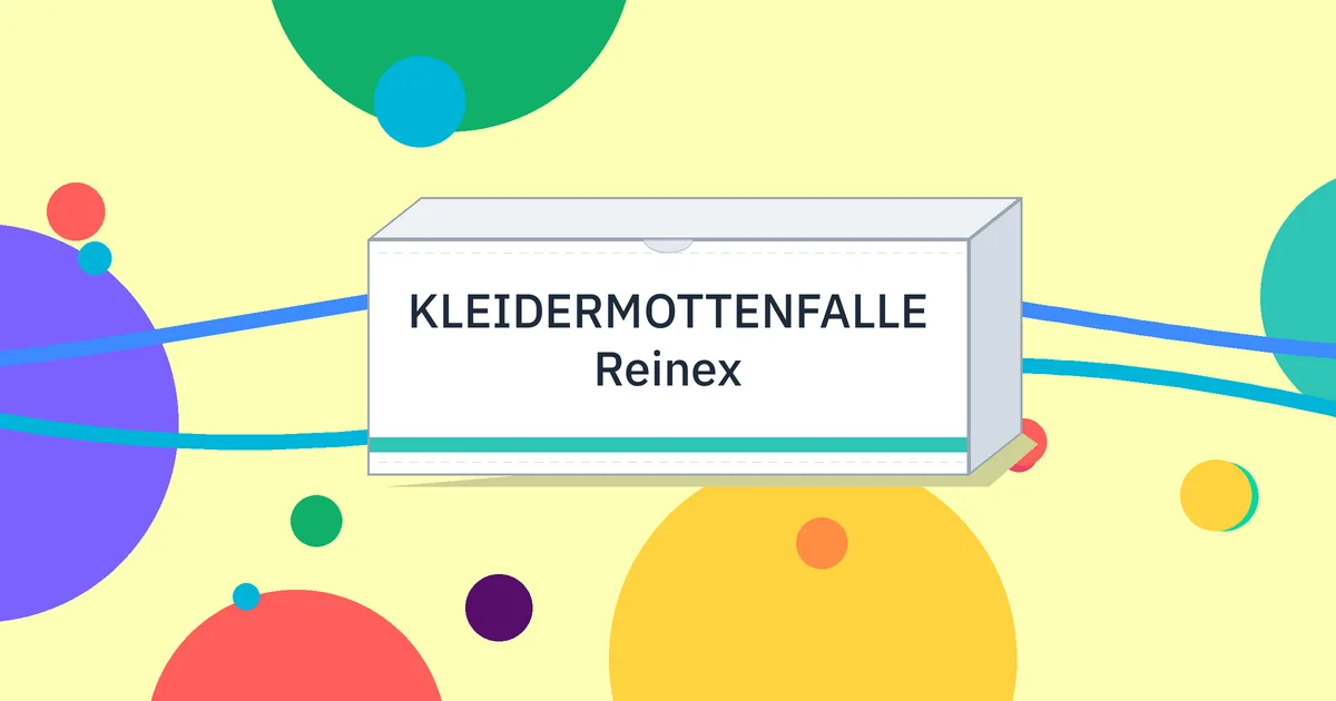 Symbolbild: Packung mit der Aufschrift KLEIDERMOTTENFALLE Reinex (PZN 19960820) – Verfügbarkeit und Bezug in Apotheken in Frankfurt am Main