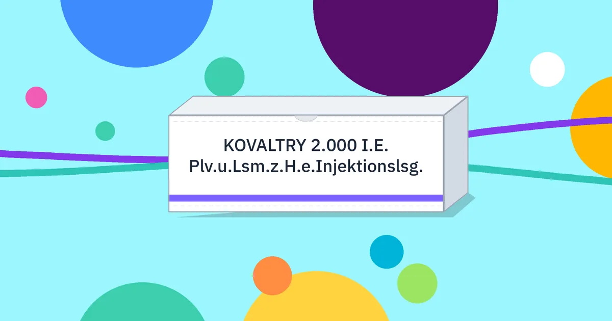 Symbolbild: Packung mit der Aufschrift KOVALTRY 2.000 I.E. Plv.u.Lsm.z.H.e.Injektionslsg. (PZN 16933662) – Verfügbarkeit und Bezug in Apotheken in Frankfurt am Main