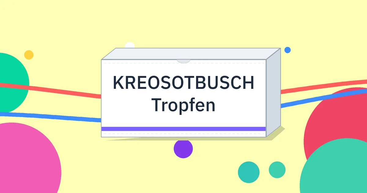 Symbolbild: Packung mit der Aufschrift KREOSOTBUSCH Tropfen (PZN 19141654) – Verfügbarkeit und Bezug in Apotheken in Frankfurt am Main