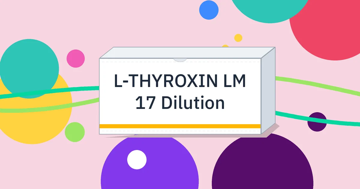 Symbolbild: Packung mit der Aufschrift L-THYROXIN LM 17 Dilution (PZN 12928546) – Verfügbarkeit und Bezug in Apotheken in Frankfurt am Main