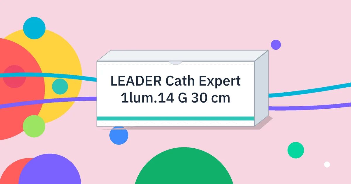Symbolbild: Packung mit der Aufschrift LEADER Cath Expert 1lum.14 G 30 cm (PZN 09446418) – Verfügbarkeit und Bezug in Apotheken in Frankfurt am Main