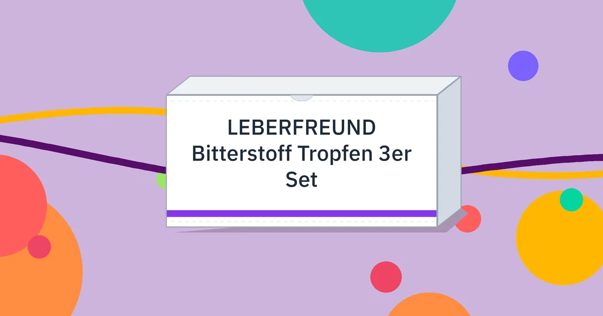 Symbolbild: Packung mit der Aufschrift LEBERFREUND Bitterstoff Tropfen 3er Set (PZN 20098248) – Verfügbarkeit und Bezug in Apotheken in Frankfurt am Main