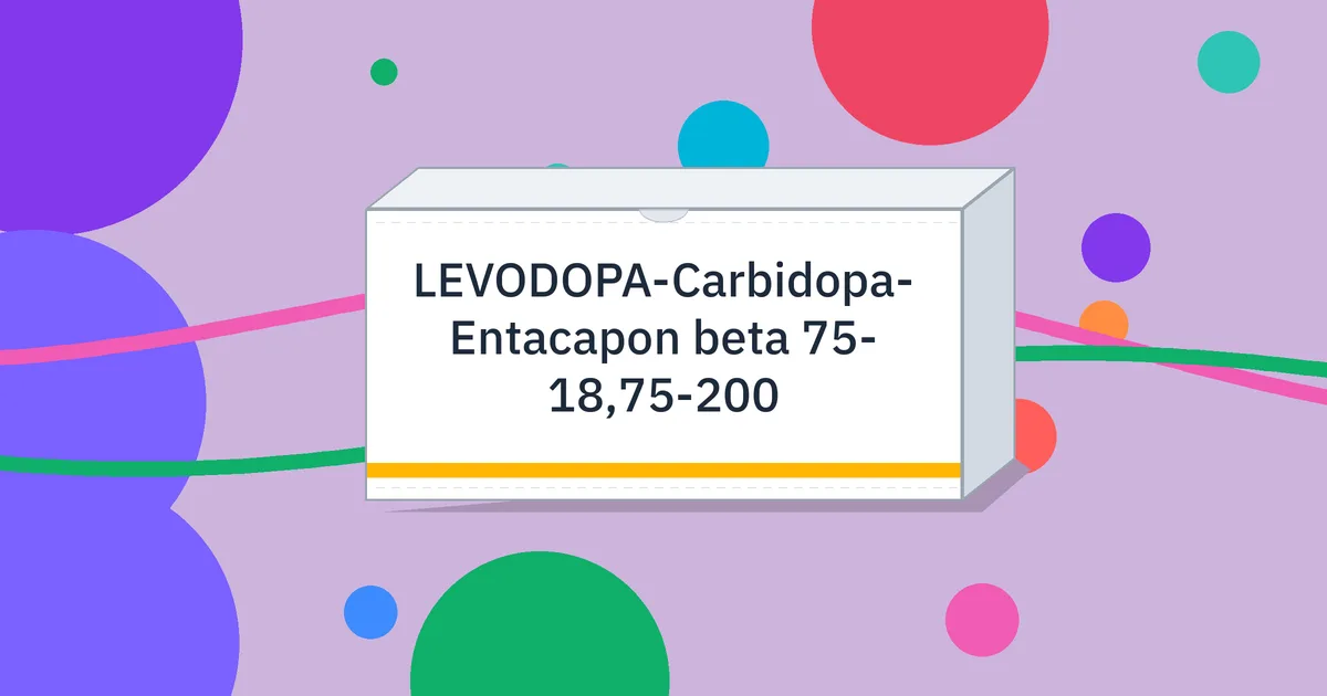 Symbolbild: Packung mit der Aufschrift LEVODOPA-Carbidopa-Entacapon beta 75-18,75-200 (PZN 10324525) – Verfügbarkeit und Bezug in Apotheken in Frankfurt am Main