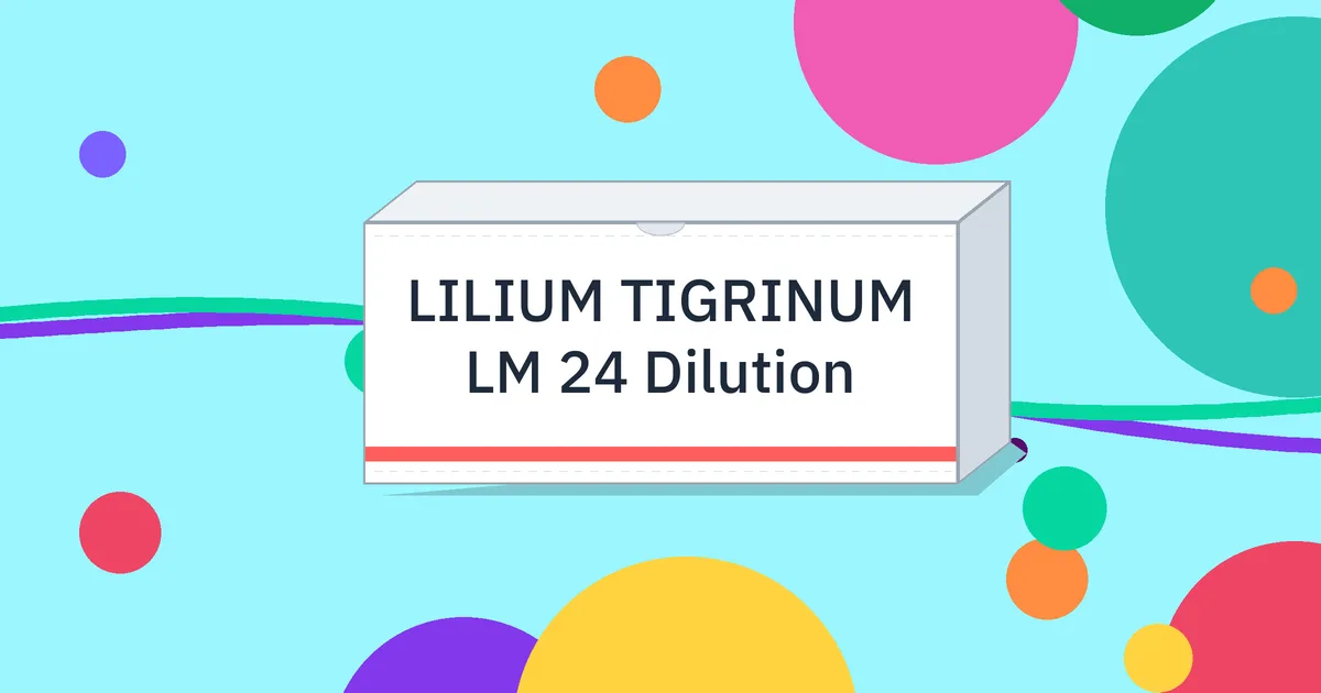Symbolbild: Packung mit der Aufschrift LILIUM TIGRINUM LM 24 Dilution (PZN 12931235) – Verfügbarkeit und Bezug in Apotheken in Frankfurt am Main