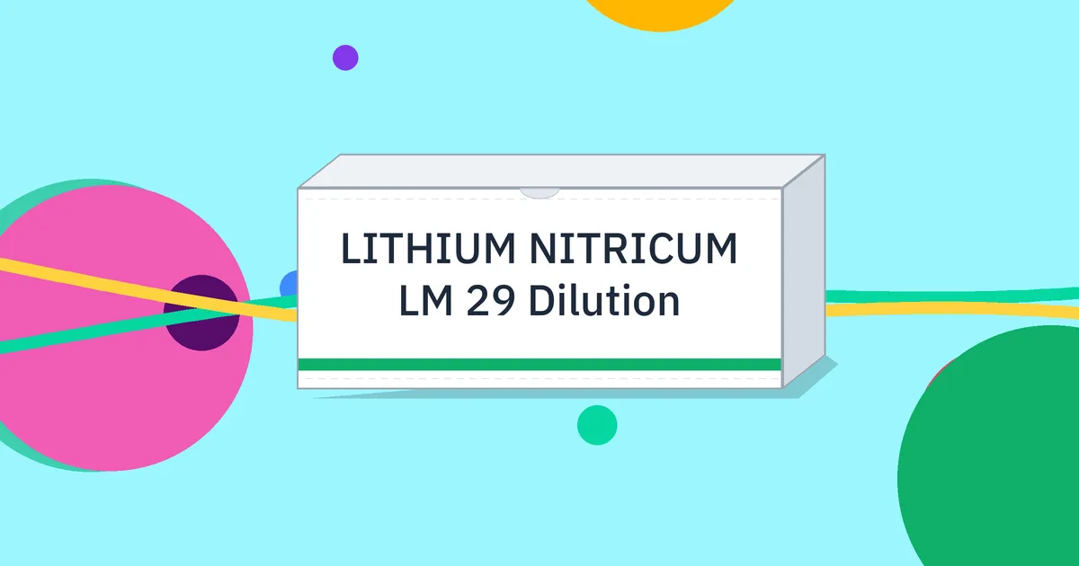 Symbolbild: Packung mit der Aufschrift LITHIUM NITRICUM LM 29 Dilution (PZN 12932660) – Verfügbarkeit und Bezug in Apotheken in Frankfurt am Main