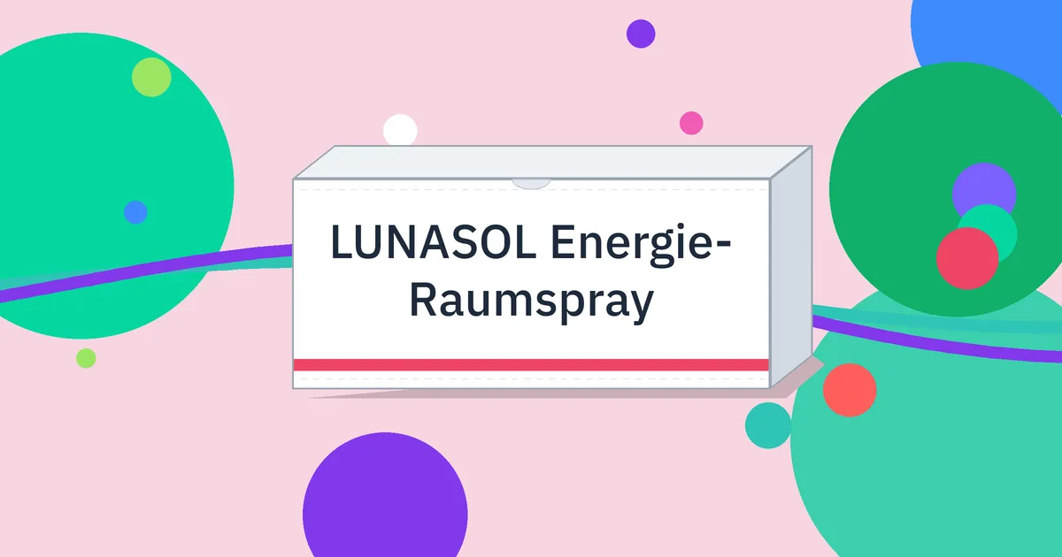 Symbolbild: Packung mit der Aufschrift LUNASOL Energie-Raumspray (PZN 19755994) – Verfügbarkeit und Bezug in Apotheken in Frankfurt am Main