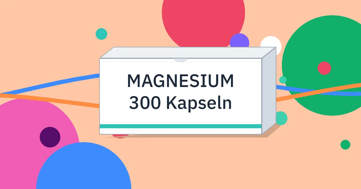 Symbolbild: Packung mit der Aufschrift MAGNESIUM 300 Kapseln (PZN 17382520) – Verfügbarkeit und Bezug in Apotheken in Frankfurt am Main