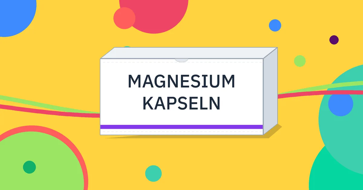 Symbolbild: Packung mit der Aufschrift MAGNESIUM KAPSELN (PZN 17381377) – Verfügbarkeit und Bezug in Apotheken in Frankfurt am Main