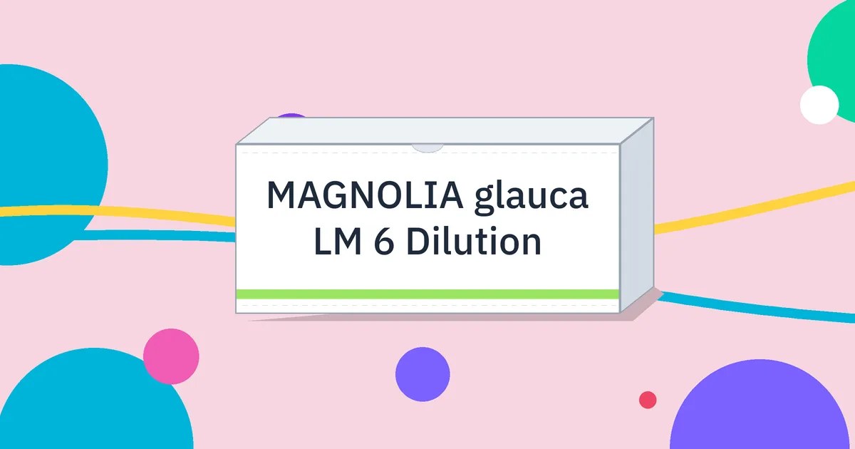 Symbolbild: Packung mit der Aufschrift MAGNOLIA glauca LM 6 Dilution (PZN 13539338) – Verfügbarkeit und Bezug in Apotheken in Frankfurt am Main