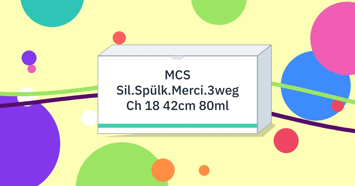 Symbolbild: Packung mit der Aufschrift MCS Sil.Spülk.Merci.3weg Ch 18 42cm 80ml (PZN 04802920) – Verfügbarkeit und Bezug in Apotheken in Frankfurt am Main