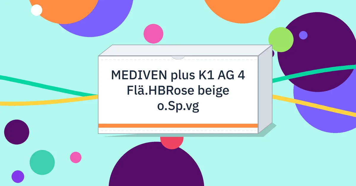 Symbolbild: Packung mit der Aufschrift MEDIVEN plus K1 AG 4 Flä.HBRose beige o.Sp.vg (PZN 15912592) – Verfügbarkeit und Bezug in Apotheken in Frankfurt am Main