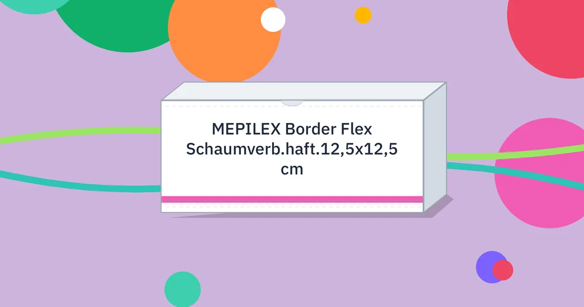 Symbolbild: Packung mit der Aufschrift MEPILEX Border Flex Schaumverb.haft.12,5x12,5 cm (PZN 12596015) – Verfügbarkeit und Bezug in Apotheken in Frankfurt am Main