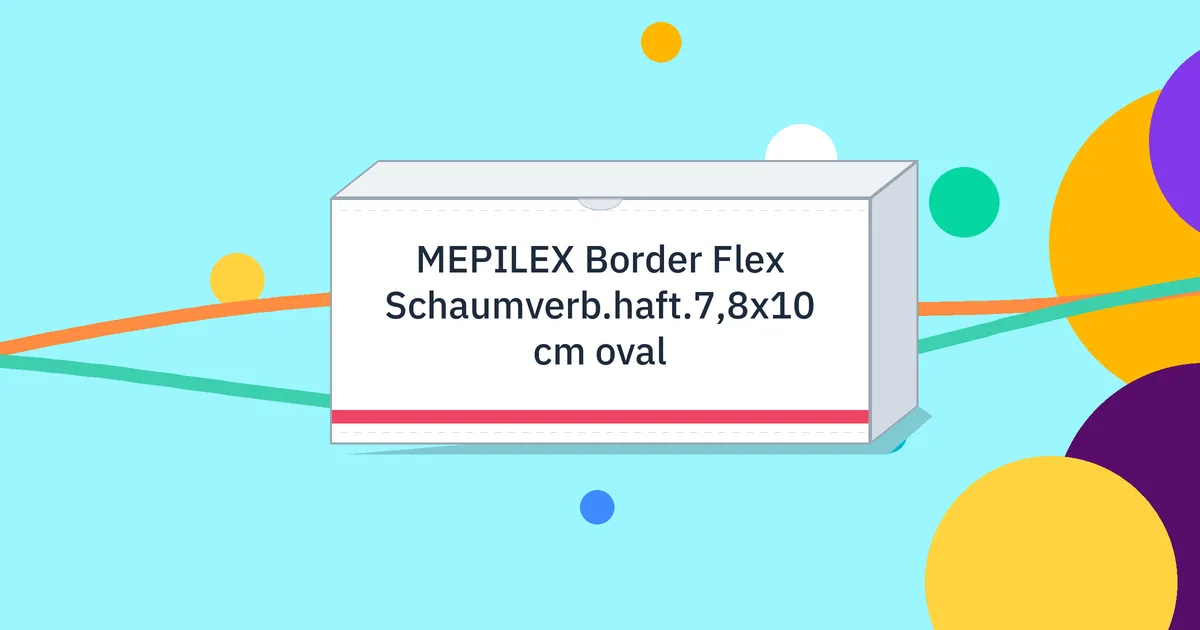 Symbolbild: Packung mit der Aufschrift MEPILEX Border Flex Schaumverb.haft.7,8x10 cm oval (PZN 11585386) – Verfügbarkeit und Bezug in Apotheken in Frankfurt am Main