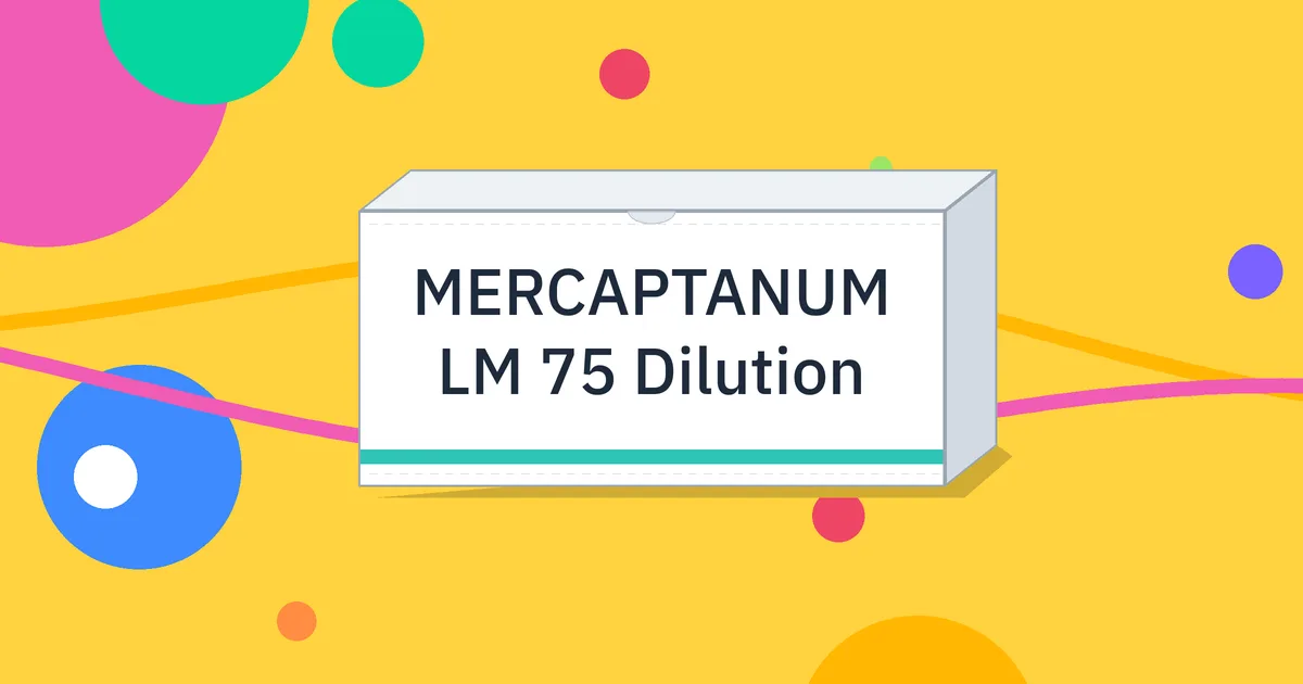 Symbolbild: Packung mit der Aufschrift MERCAPTANUM LM 75 Dilution (PZN 13605880) – Verfügbarkeit und Bezug in Apotheken in Frankfurt am Main