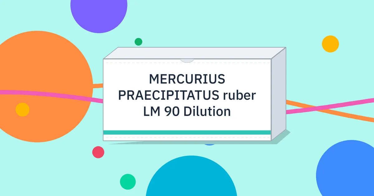 Symbolbild: Packung mit der Aufschrift MERCURIUS PRAECIPITATUS ruber LM 90 Dilution (PZN 12953432) – Verfügbarkeit und Bezug in Apotheken in Frankfurt am Main