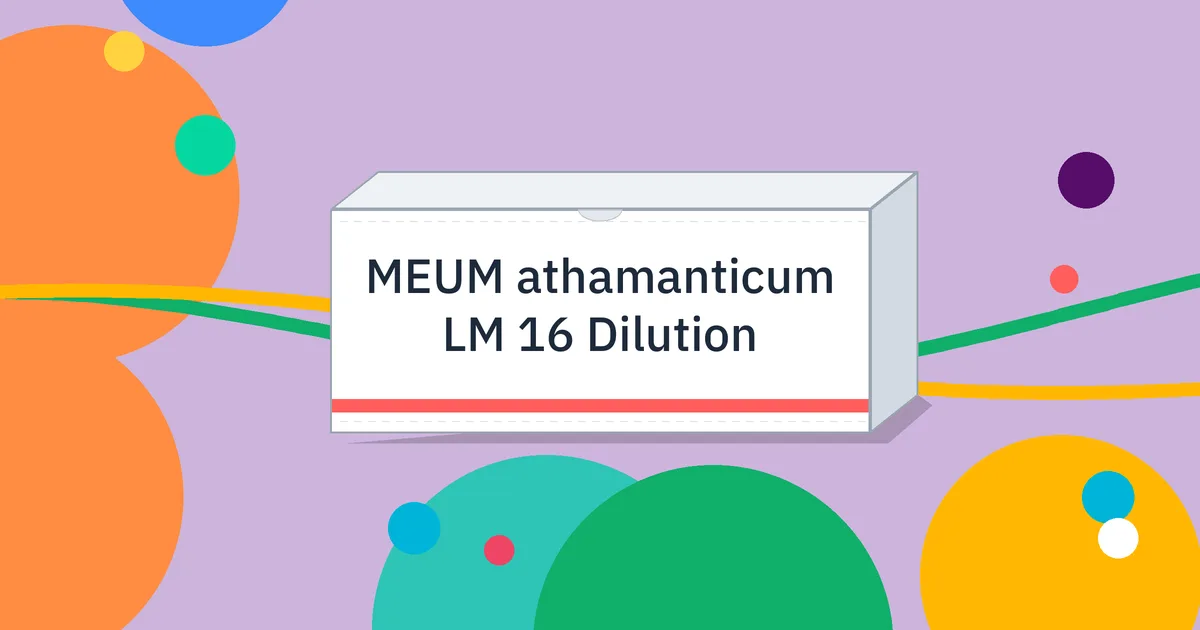 Symbolbild: Packung mit der Aufschrift MEUM athamanticum LM 16 Dilution (PZN 13607525) – Verfügbarkeit und Bezug in Apotheken in Frankfurt am Main
