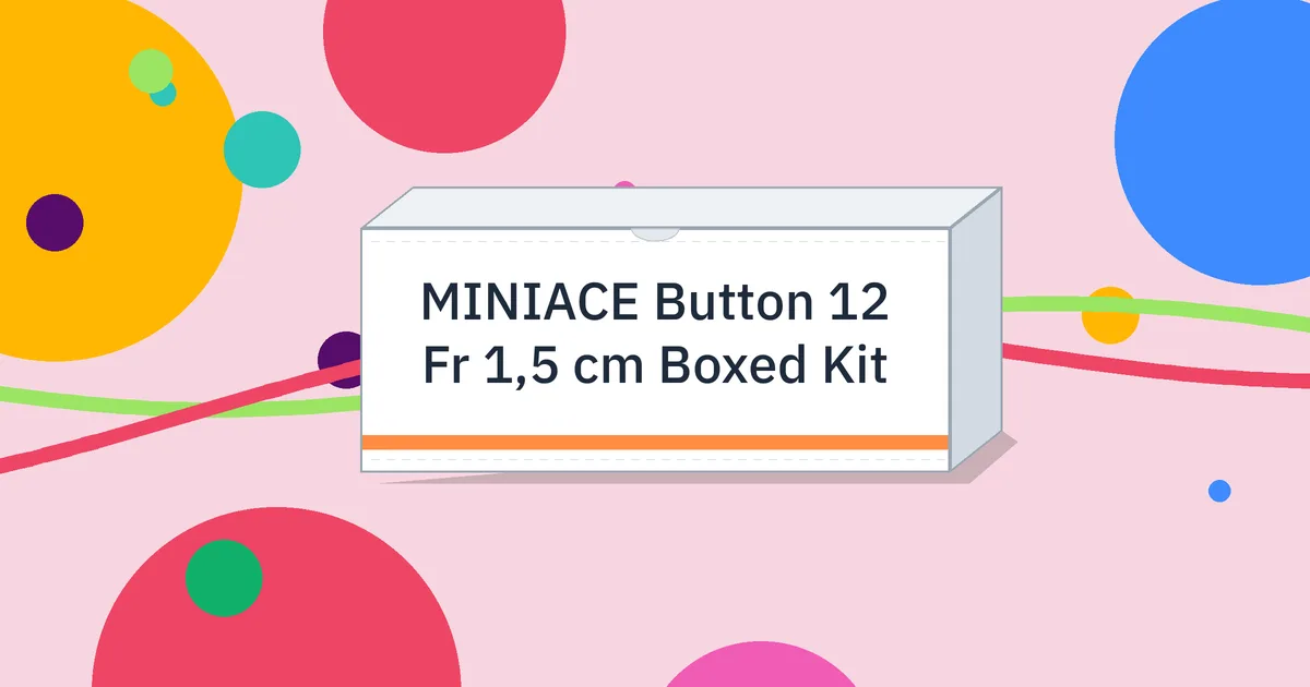 Symbolbild: Packung mit der Aufschrift MINIACE Button 12 Fr 1,5 cm Boxed Kit (PZN 16953423) – Verfügbarkeit und Bezug in Apotheken in Frankfurt am Main