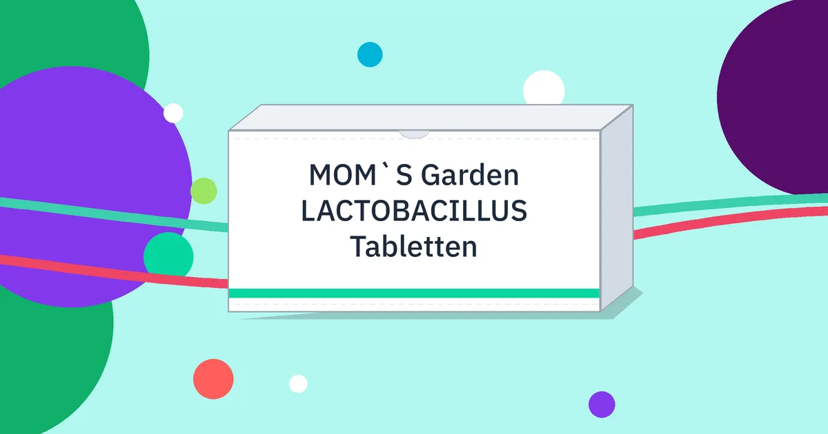 Symbolbild: Packung mit der Aufschrift MOM`S Garden LACTOBACILLUS Tabletten (PZN 19374714) – Verfügbarkeit und Bezug in Apotheken in Frankfurt am Main