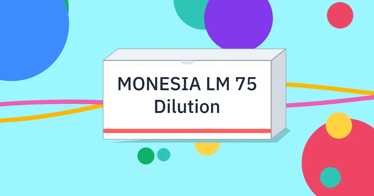 Symbolbild: Packung mit der Aufschrift MONESIA LM 75 Dilution (PZN 13611001) – Verfügbarkeit und Bezug in Apotheken in Frankfurt am Main
