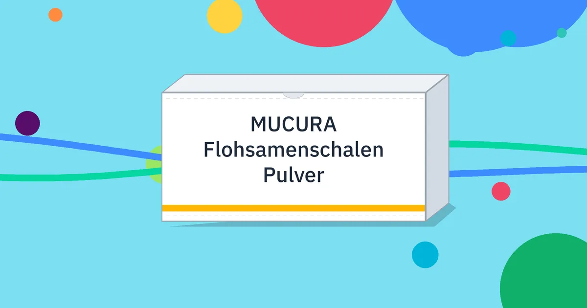 Symbolbild: Packung mit der Aufschrift MUCURA Flohsamenschalen Pulver (PZN 18121201) – Verfügbarkeit und Bezug in Apotheken in Frankfurt am Main