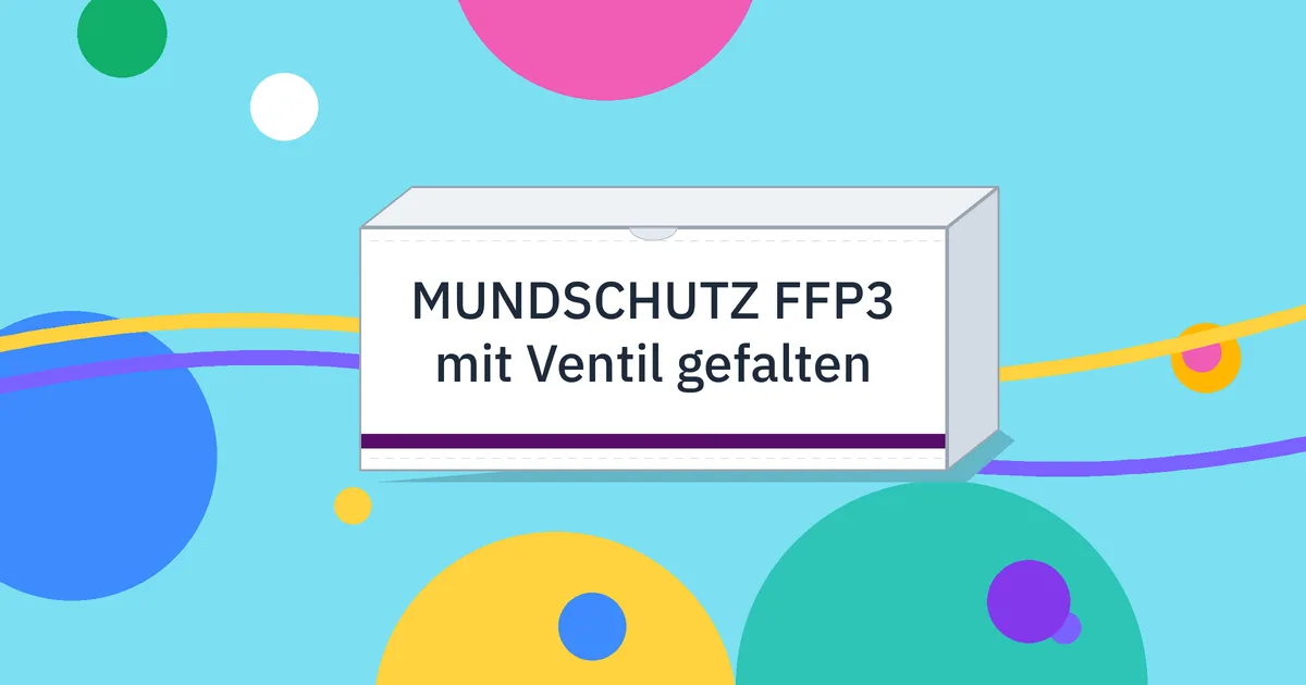 Symbolbild: Packung mit der Aufschrift MUNDSCHUTZ FFP3 mit Ventil gefalten (PZN 10308609) – Verfügbarkeit und Bezug in Apotheken in Frankfurt am Main