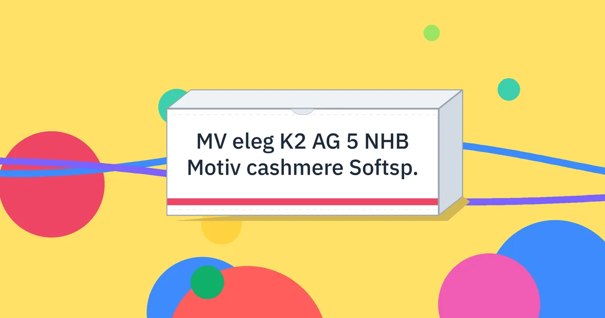 Symbolbild: Packung mit der Aufschrift MV eleg K2 AG 5 NHB Motiv cashmere Softsp. (PZN 15721780) – Verfügbarkeit und Bezug in Apotheken in Frankfurt am Main