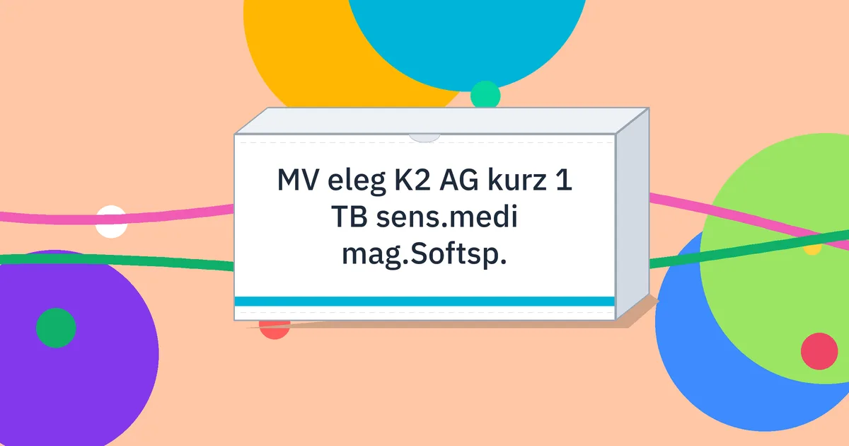 Symbolbild: Packung mit der Aufschrift MV eleg K2 AG kurz 1 TB sens.medi mag.Softsp. (PZN 14636440) – Verfügbarkeit und Bezug in Apotheken in Frankfurt am Main