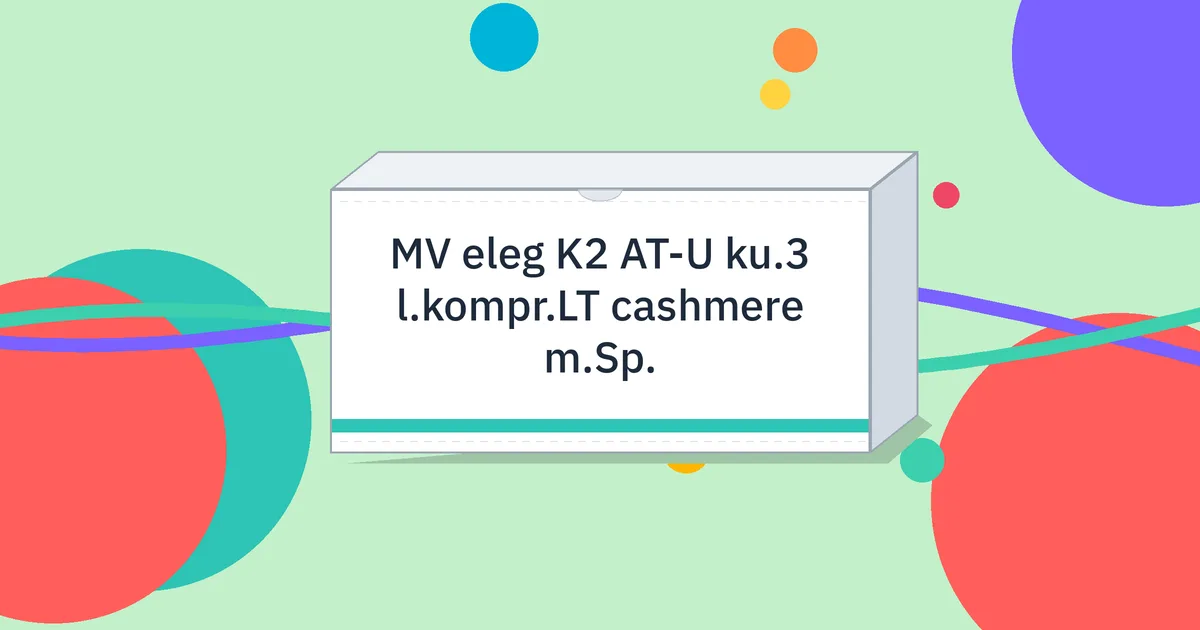Symbolbild: Packung mit der Aufschrift MV eleg K2 AT-U ku.3 l.kompr.LT cashmere m.Sp. (PZN 14665186) – Verfügbarkeit und Bezug in Apotheken in Frankfurt am Main