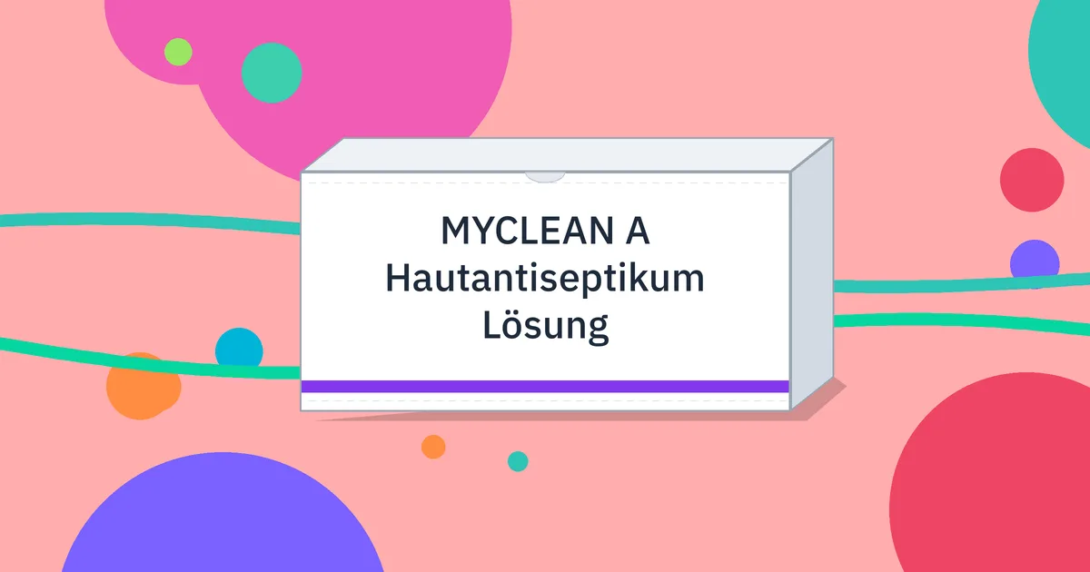 Symbolbild: Packung mit der Aufschrift MYCLEAN A Hautantiseptikum Lösung (PZN 20632009) – Verfügbarkeit und Bezug in Apotheken in Frankfurt am Main