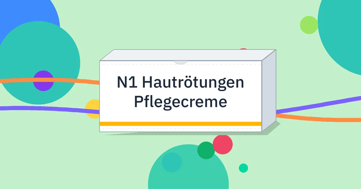 Symbolbild: Packung mit der Aufschrift N1 Hautrötungen Pflegecreme (PZN 19740886) – Verfügbarkeit und Bezug in Apotheken in Frankfurt am Main
