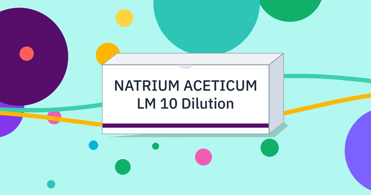 Symbolbild: Packung mit der Aufschrift NATRIUM ACETICUM LM 10 Dilution (PZN 12958903) – Verfügbarkeit und Bezug in Apotheken in Frankfurt am Main
