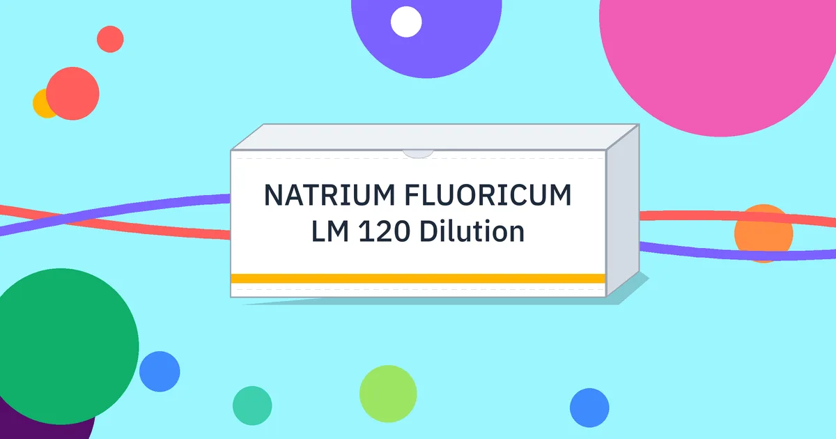 Symbolbild: Packung mit der Aufschrift NATRIUM FLUORICUM LM 120 Dilution (PZN 12962804) – Verfügbarkeit und Bezug in Apotheken in Frankfurt am Main