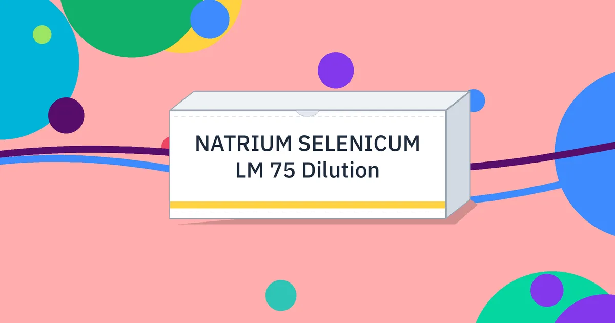 Symbolbild: Packung mit der Aufschrift NATRIUM SELENICUM LM 75 Dilution (PZN 13617038) – Verfügbarkeit und Bezug in Apotheken in Frankfurt am Main