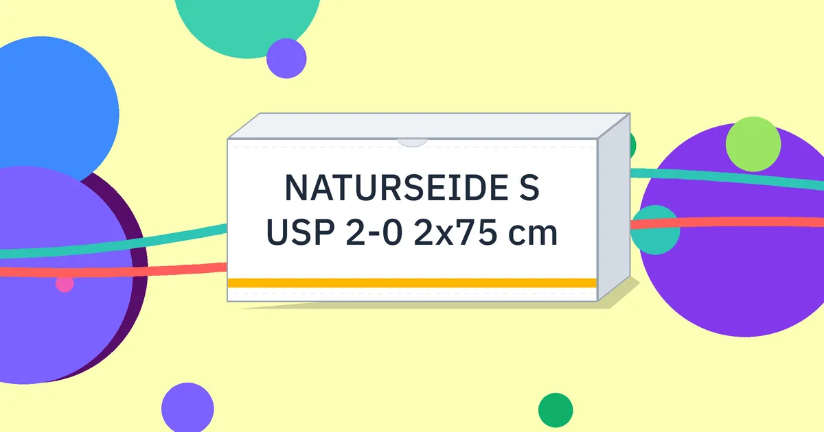 Symbolbild: Packung mit der Aufschrift NATURSEIDE S USP 2-0 2x75 cm (PZN 00548436) – Verfügbarkeit und Bezug in Apotheken in Frankfurt am Main
