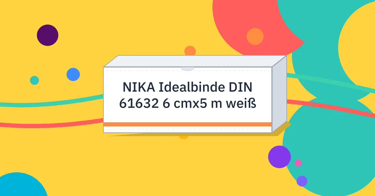 Symbolbild: Packung mit der Aufschrift NIKA Idealbinde DIN 61632 6 cmx5 m weiß (PZN 18171127) – Verfügbarkeit und Bezug in Apotheken in Frankfurt am Main