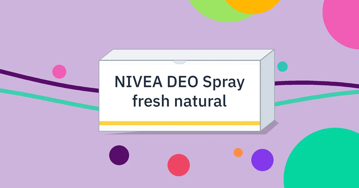 Symbolbild: Packung mit der Aufschrift NIVEA DEO Spray fresh natural (PZN 11325337) – Verfügbarkeit und Bezug in Apotheken in Frankfurt am Main