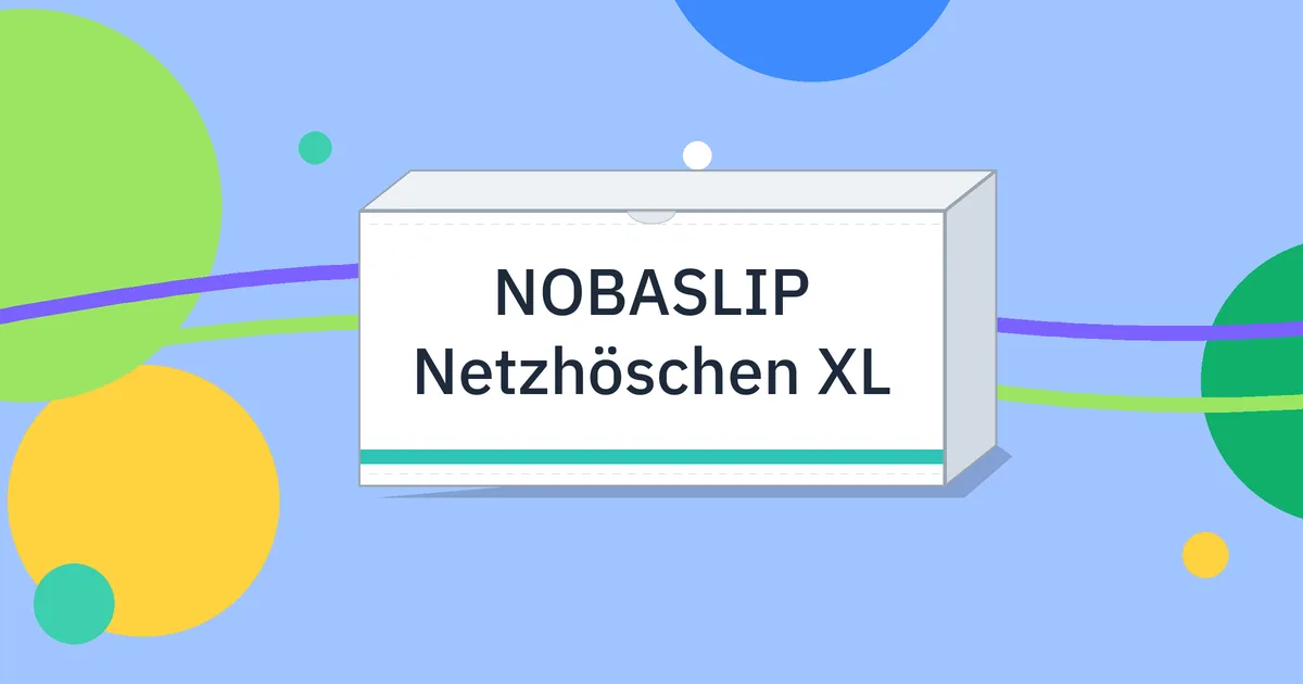 Symbolbild: Packung mit der Aufschrift NOBASLIP Netzhöschen XL (PZN 16259438) – Verfügbarkeit und Bezug in Apotheken in Frankfurt am Main