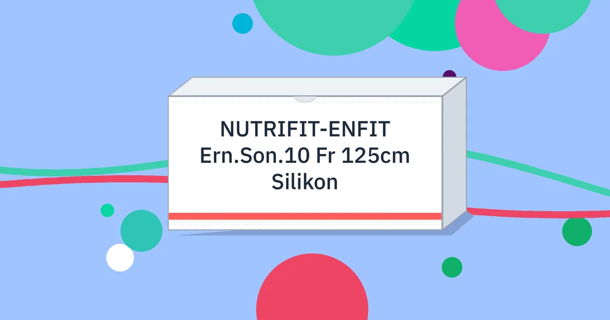 Symbolbild: Packung mit der Aufschrift NUTRIFIT-ENFIT Ern.Son.10 Fr 125cm Silikon (PZN 14186965) – Verfügbarkeit und Bezug in Apotheken in Frankfurt am Main