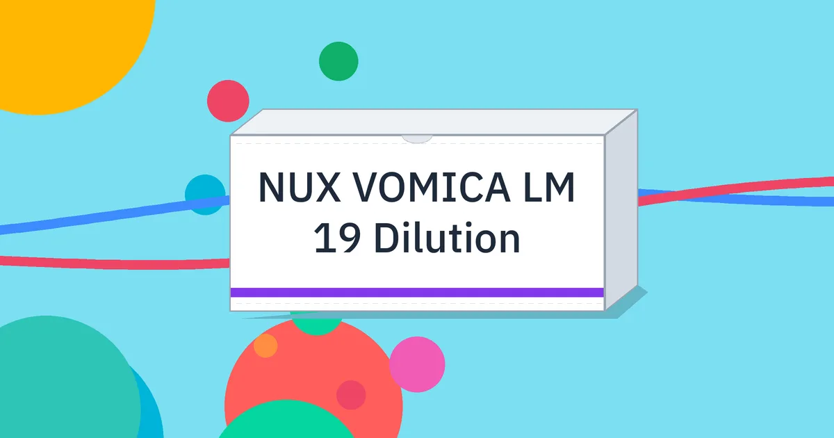Symbolbild: Packung mit der Aufschrift NUX VOMICA LM 19 Dilution (PZN 12970471) – Verfügbarkeit und Bezug in Apotheken in Frankfurt am Main