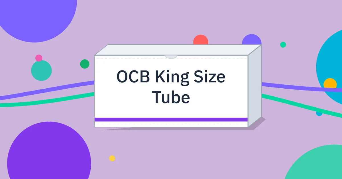 Symbolbild: Packung mit der Aufschrift OCB King Size Tube (PZN 20122490) – Verfügbarkeit und Bezug in Apotheken in Frankfurt am Main