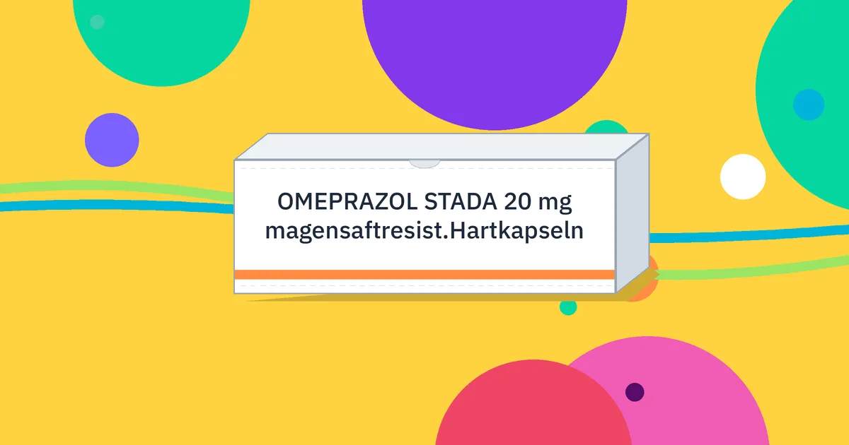Symbolbild: Packung mit der Aufschrift OMEPRAZOL STADA 20 mg magensaftresist.Hartkapseln (PZN 17827749) – Verfügbarkeit und Bezug in Apotheken in Frankfurt am Main