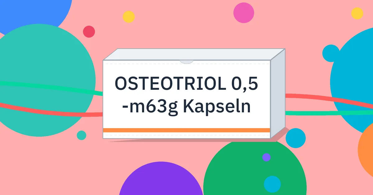 Symbolbild: Packung mit der Aufschrift OSTEOTRIOL 0,5 -m63g Kapseln (PZN 01929554) – Verfügbarkeit und Bezug in Apotheken in Frankfurt am Main