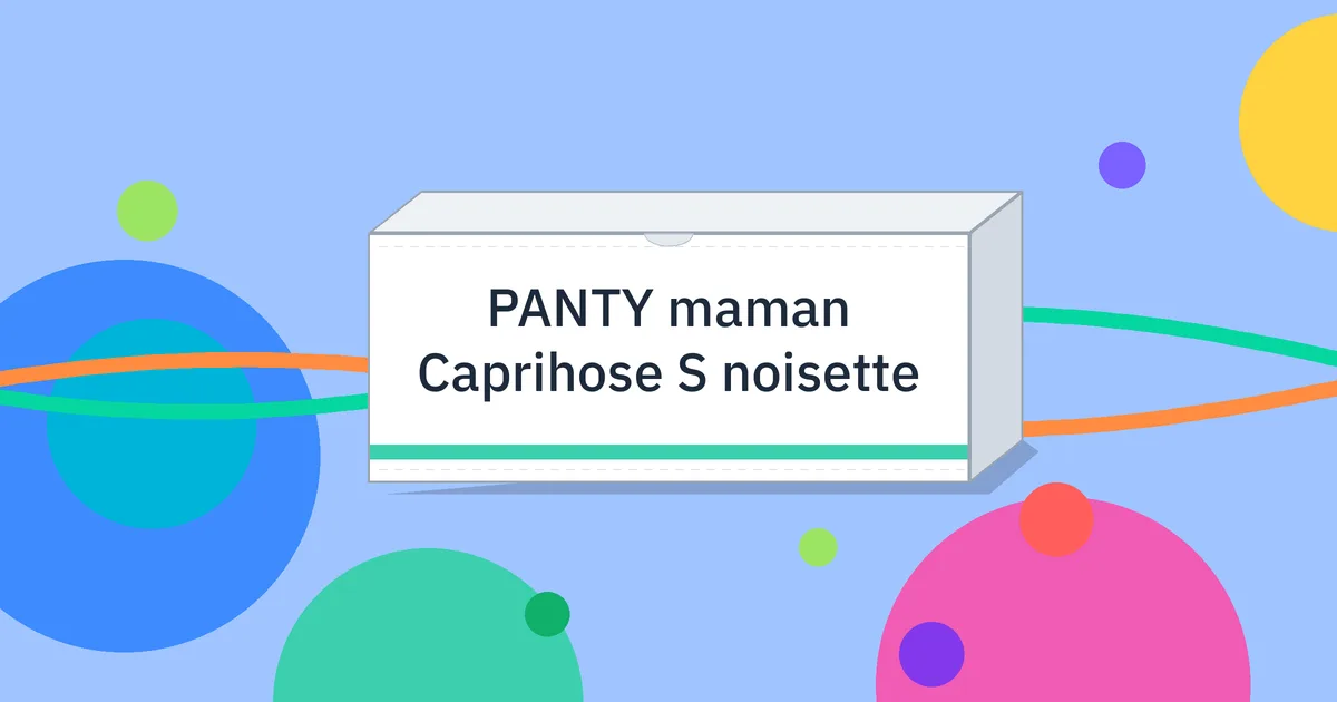 Symbolbild: Packung mit der Aufschrift PANTY maman Caprihose S noisette (PZN 16190209) – Verfügbarkeit und Bezug in Apotheken in Frankfurt am Main