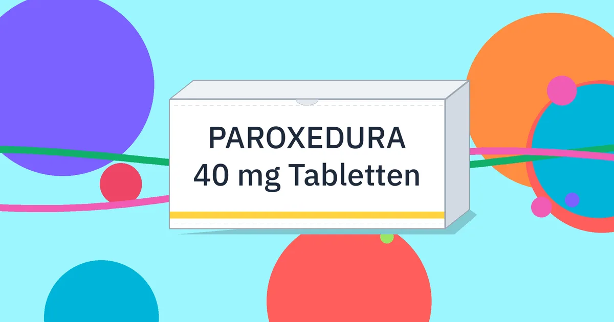 Symbolbild: Packung mit der Aufschrift PAROXEDURA 40 mg Tabletten (PZN 04898699) – Verfügbarkeit und Bezug in Apotheken in Frankfurt am Main