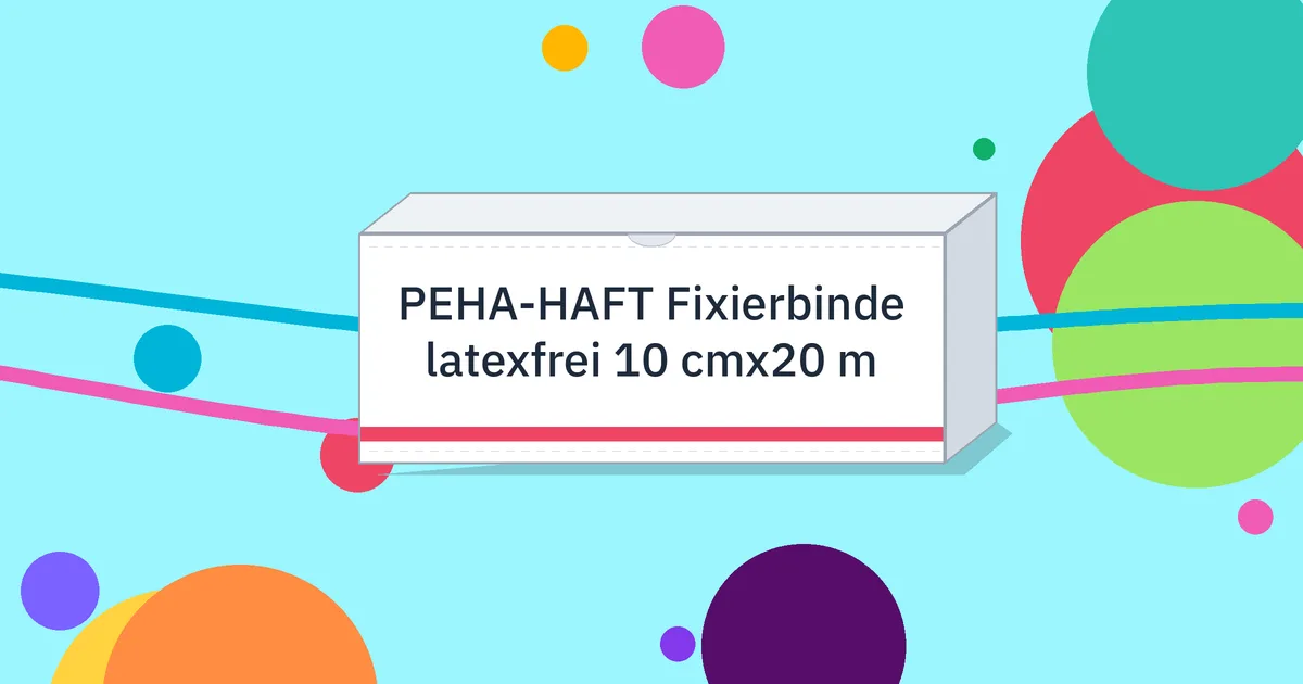 Symbolbild: Packung mit der Aufschrift PEHA-HAFT Fixierbinde latexfrei 10 cmx20 m (PZN 16153160) – Verfügbarkeit und Bezug in Apotheken in Frankfurt am Main