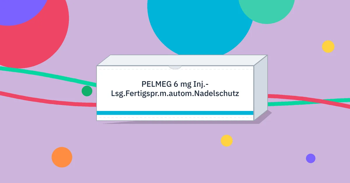 Symbolbild: Packung mit der Aufschrift PELMEG 6 mg Inj.-Lsg.Fertigspr.m.autom.Nadelschutz (PZN 16397382) – Verfügbarkeit und Bezug in Apotheken in Frankfurt am Main